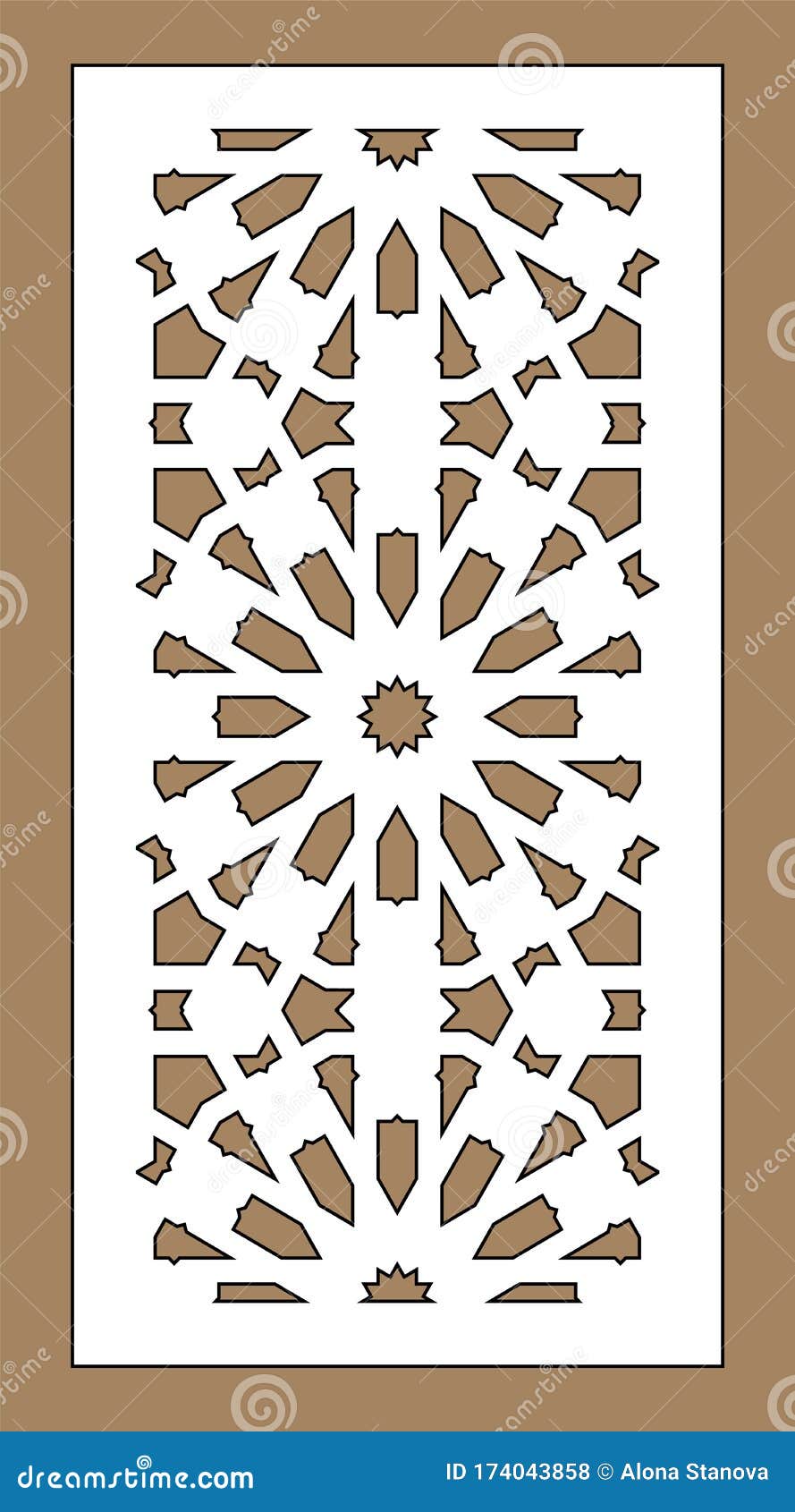 Arabesque vector panel stock vector. Illustration of cutting - 174043858