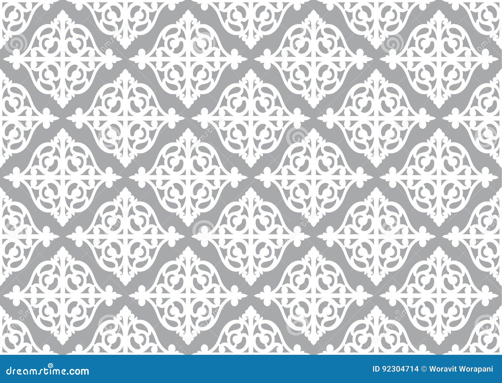 Arabesque. Vintage Abstract Floral Seamless Pattern Stock Vector ...