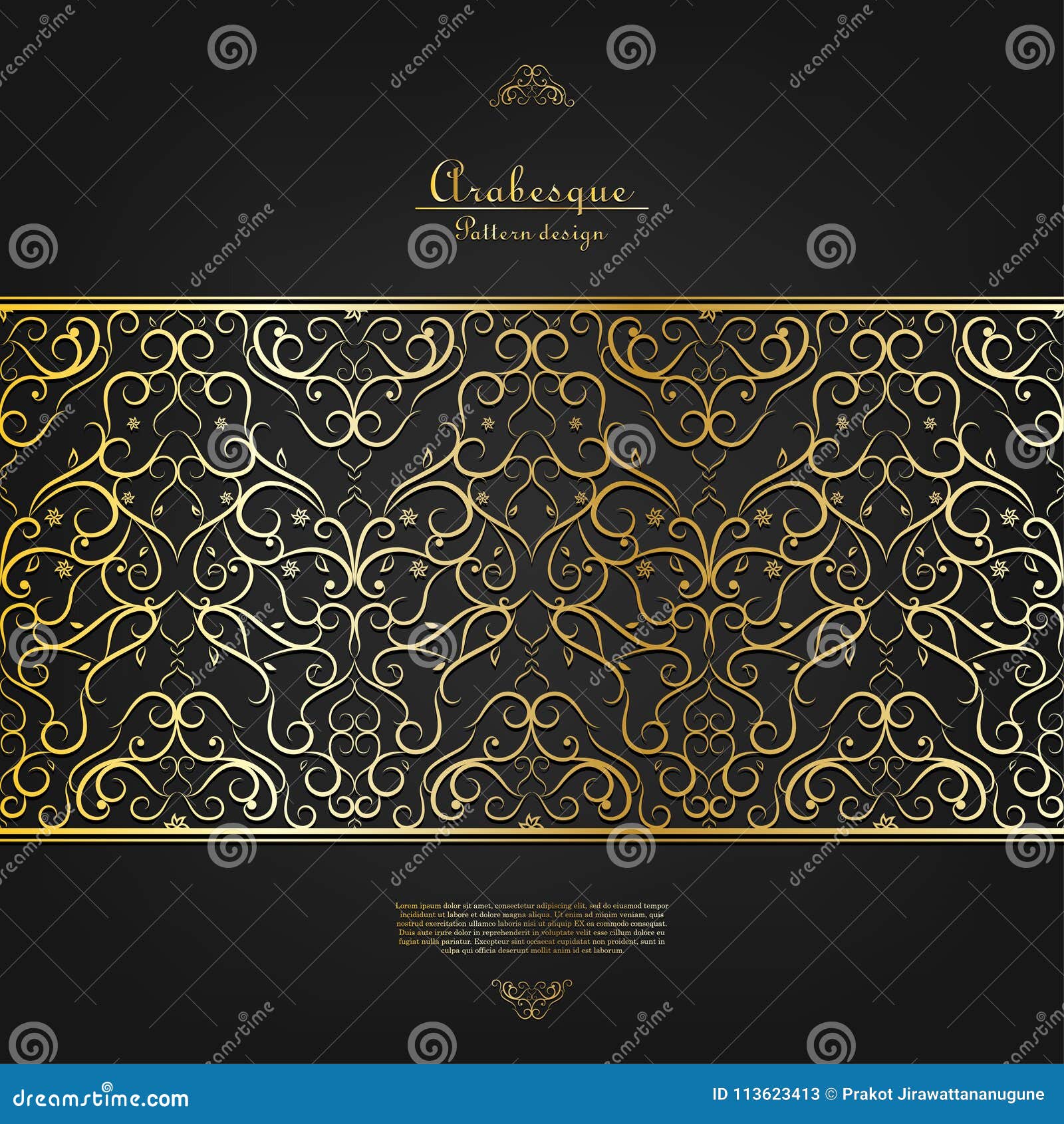 Arabesque Vintage Element Gold Background Border Vector Stock Vector ... Arabesque Vintage Element Gold Background Border Vector Stock Vector ...