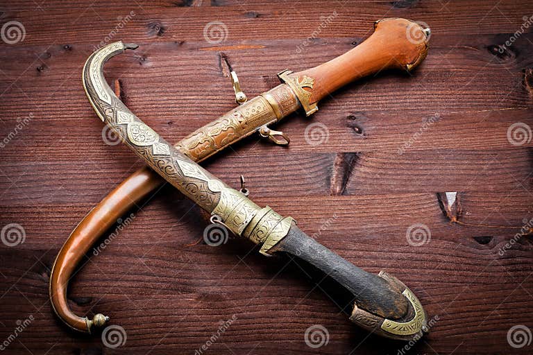 Arabian ancient daggers stock photo. Image of decorative - 24092056