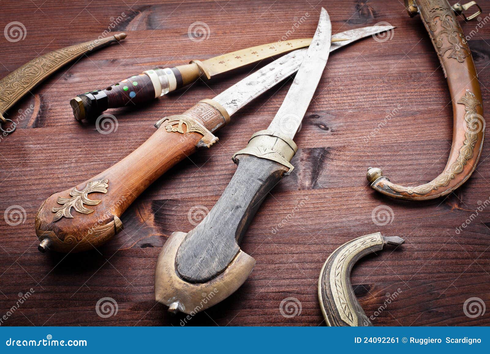 Arabian ancient daggers stock image. Image of asia, arabian - 24092261