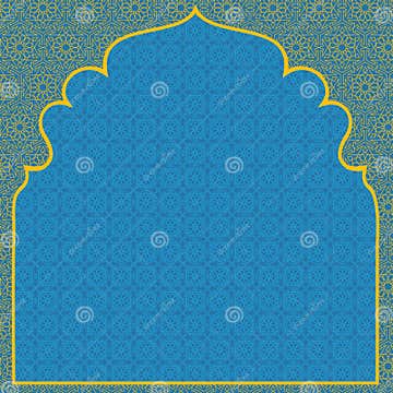 Arabian blue background stock vector. Illustration of yellow - 42849000