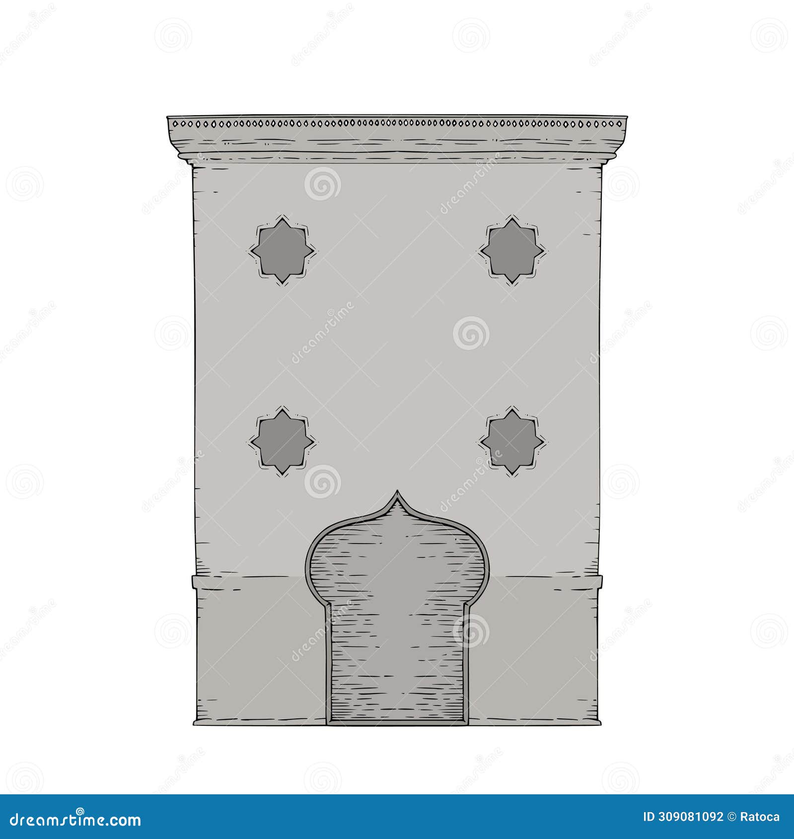 Arabian Building Illustration Stock Vector - Illustration of town ...