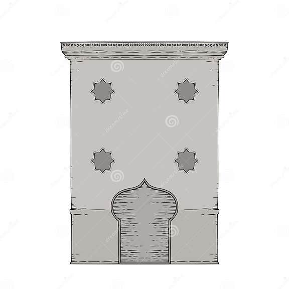 Arabian Building Illustration Stock Vector - Illustration of town ...