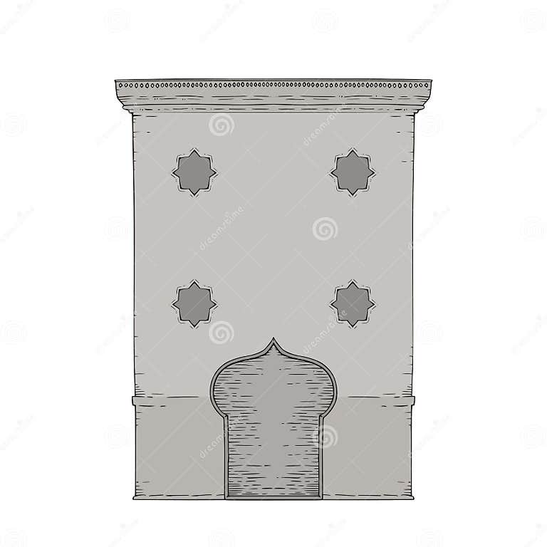 Arabian Building Illustration Stock Vector - Illustration of town ...