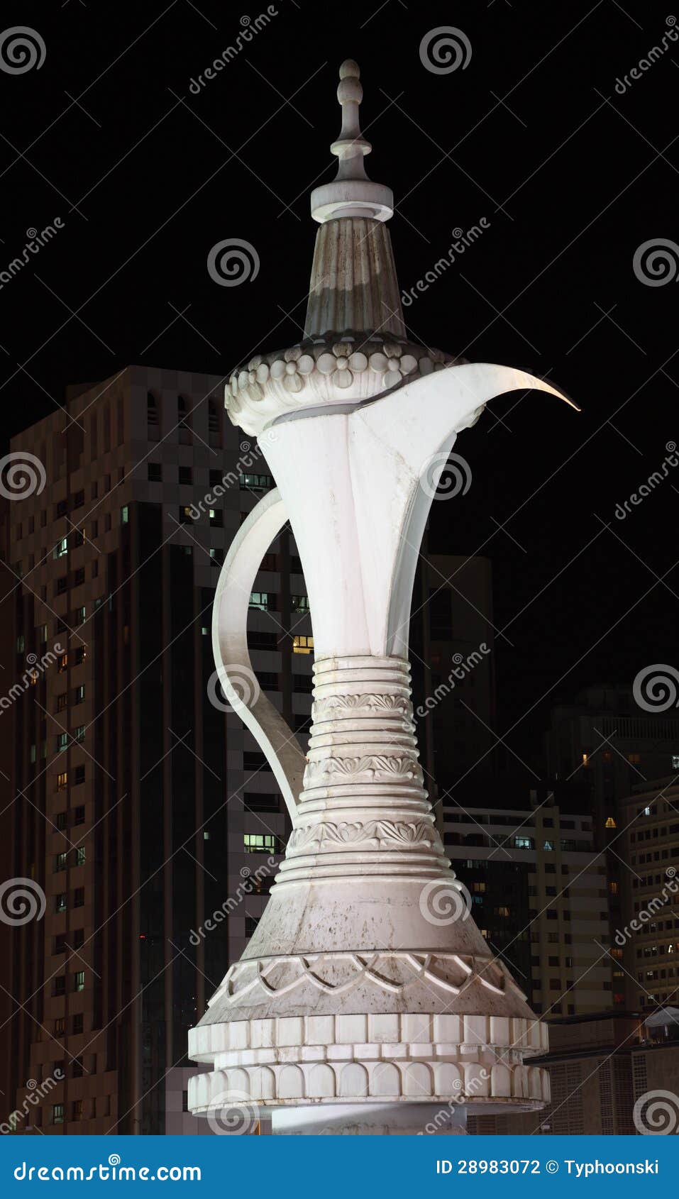 Arabian Coffee Pot Monument in Abu Dhabi Stock Photo - Image of ...