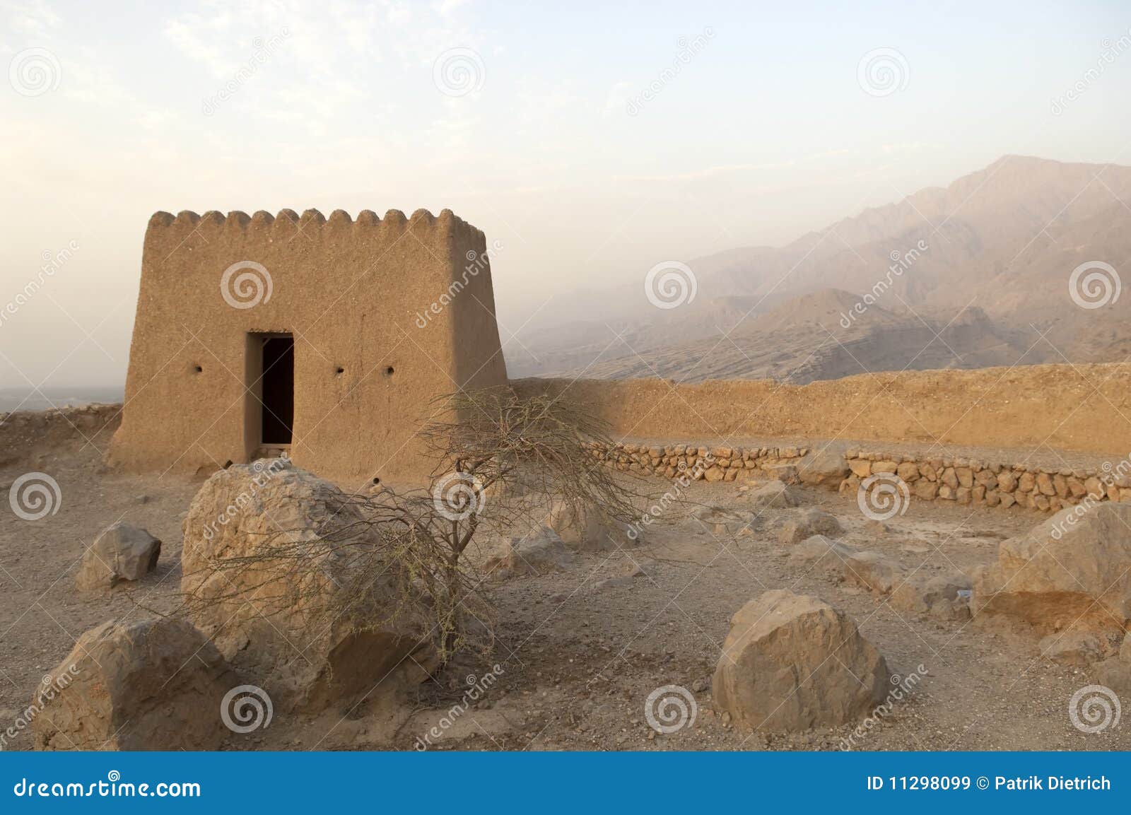 Arabian Fort in Ras Al Khaimah Dubai Stock Image - Image of tower ...