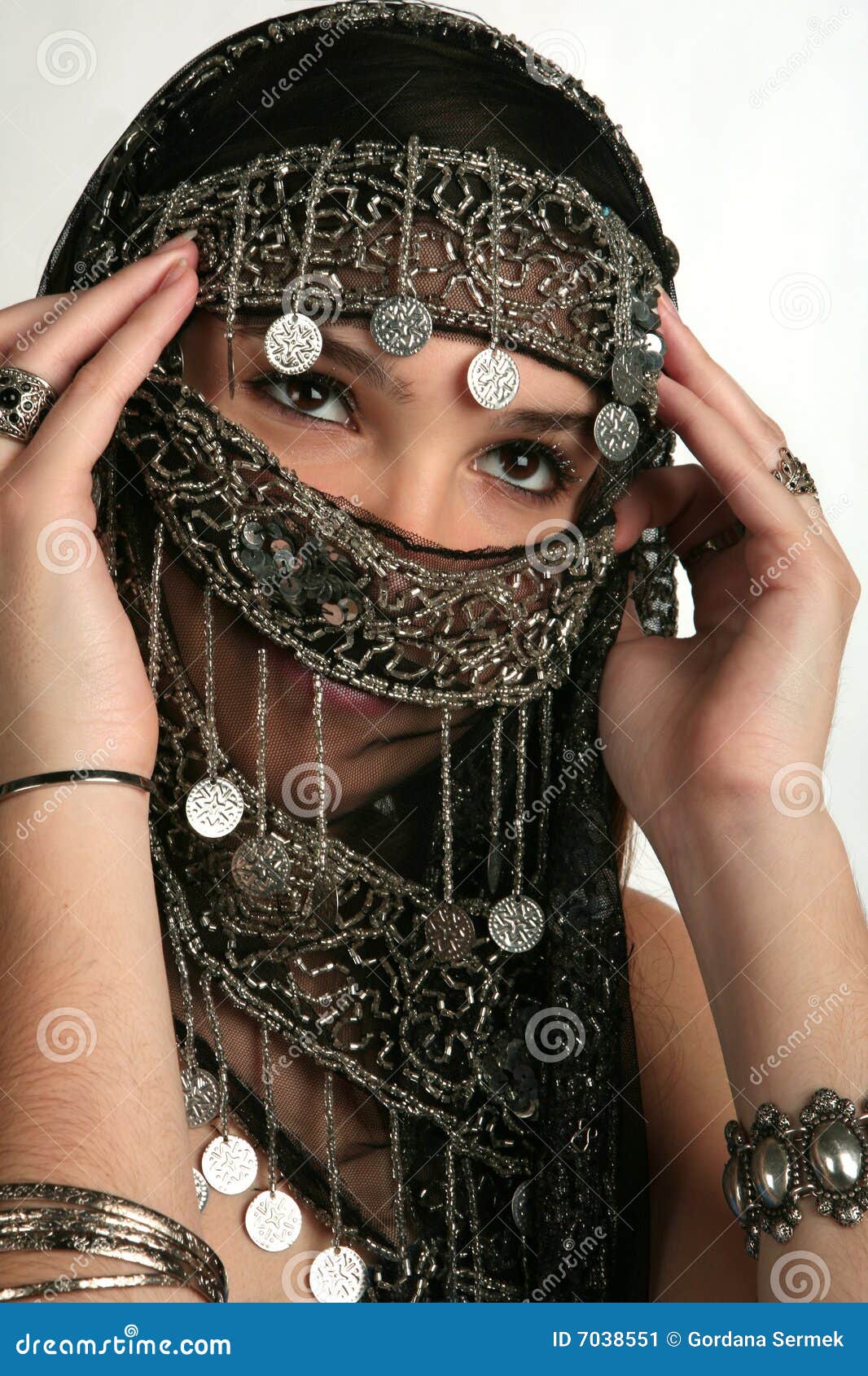 Arabian/indian woman stock image. Image of fabric, girl - 7038551