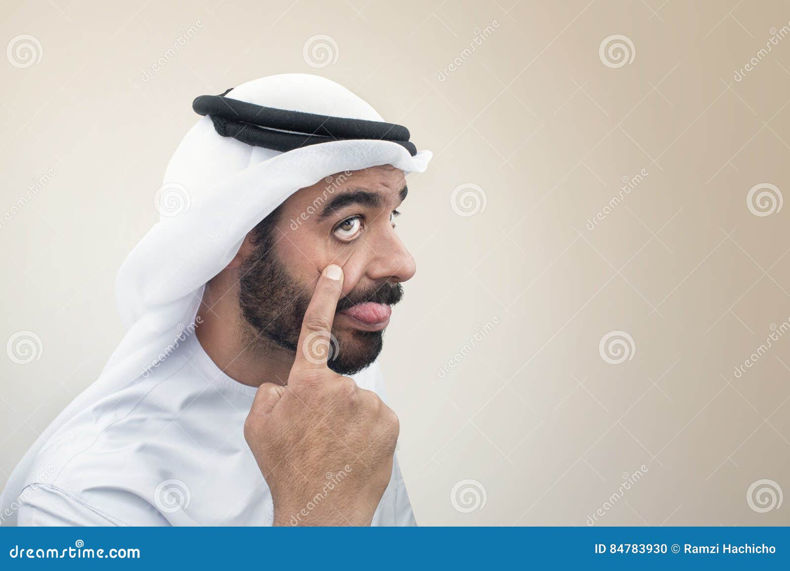 Arabian Man Doing a Funny Expression Stock Photo - Image of people ...