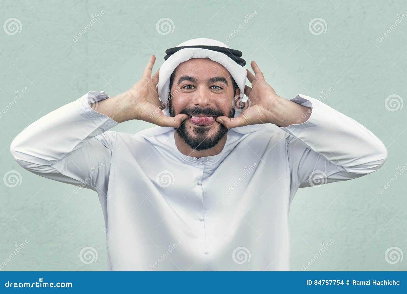 Arabian Man Doing a Funny Expression , Clumsy Expression of an Arabian ...