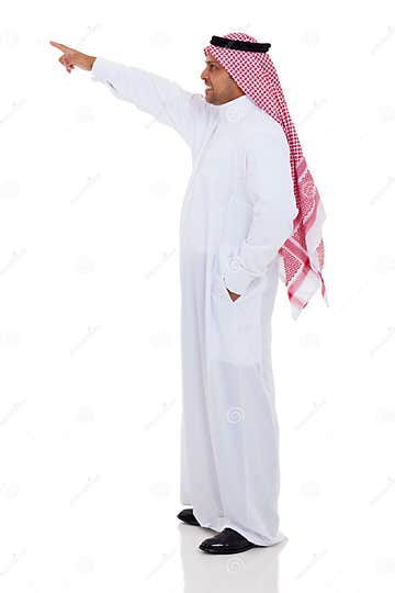 Arabian man pointing stock photo. Image of clothes, confident - 31003200