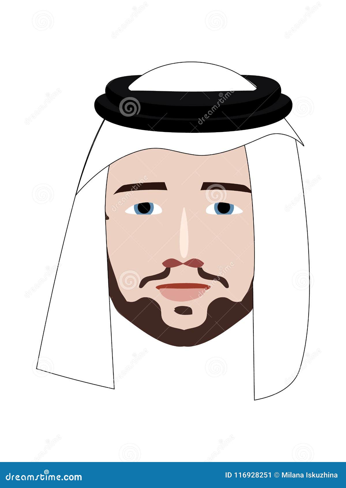 Arabian man profile icon stock vector. Illustration of male - 116928251