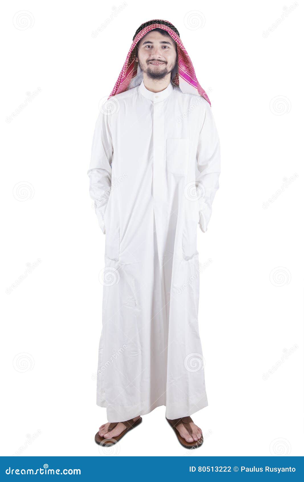 Arabian Man Standing in Studio Stock Photo - Image of asian, middle ...