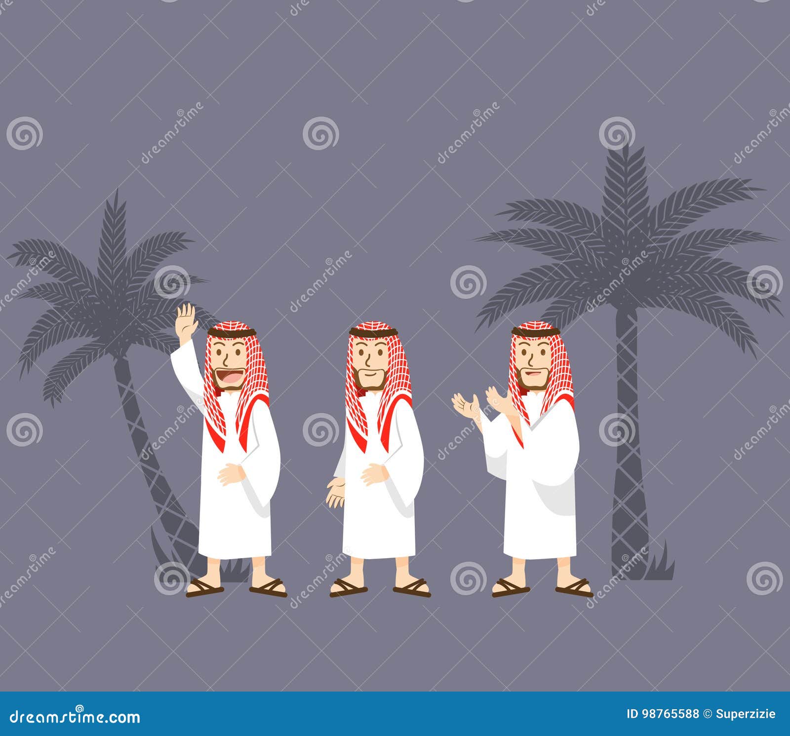 Arabian men character stock vector. Illustration of icon - 98765588