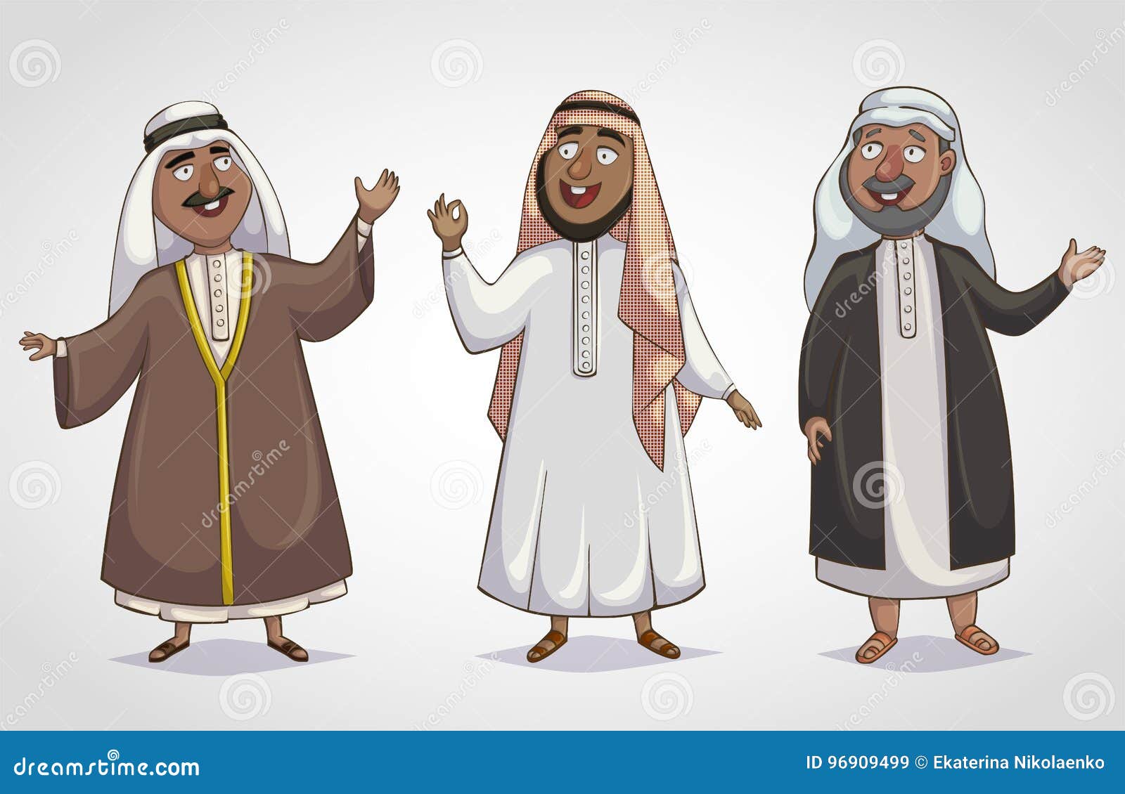 Arabian Men Character Vector Illustration | CartoonDealer.com #98765588