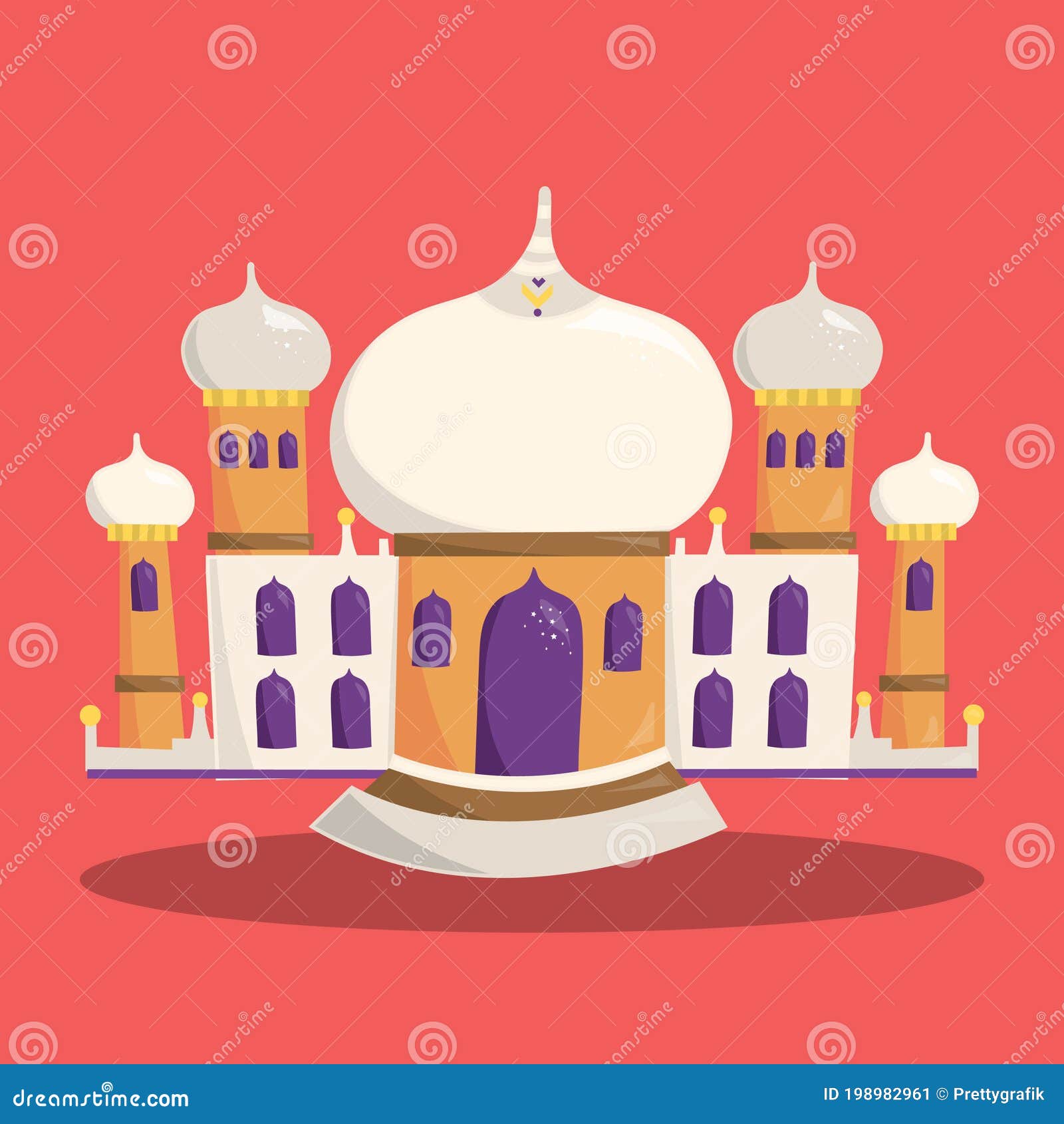 Arabian night mosque 01 stock illustration. Illustration of mosque ...