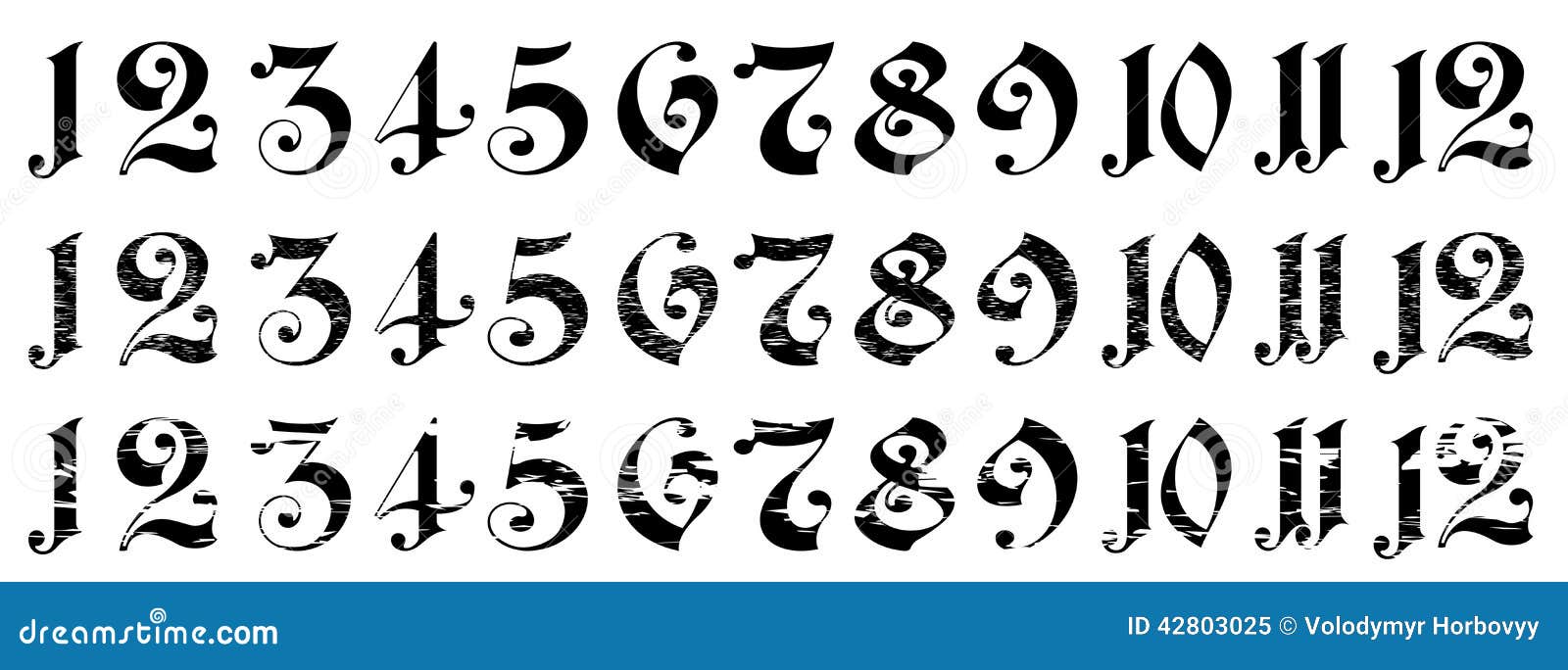 Arabian numerals stock vector. Illustration of number - 42803025