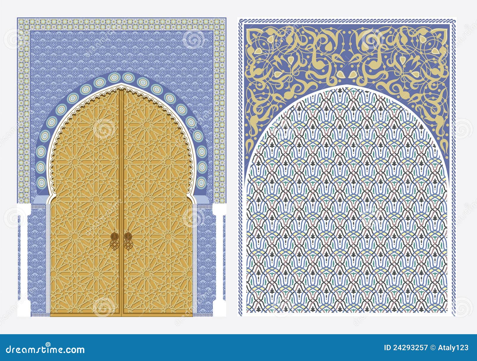 Arabian ornament stock illustration. Illustration of continuous - 24293257