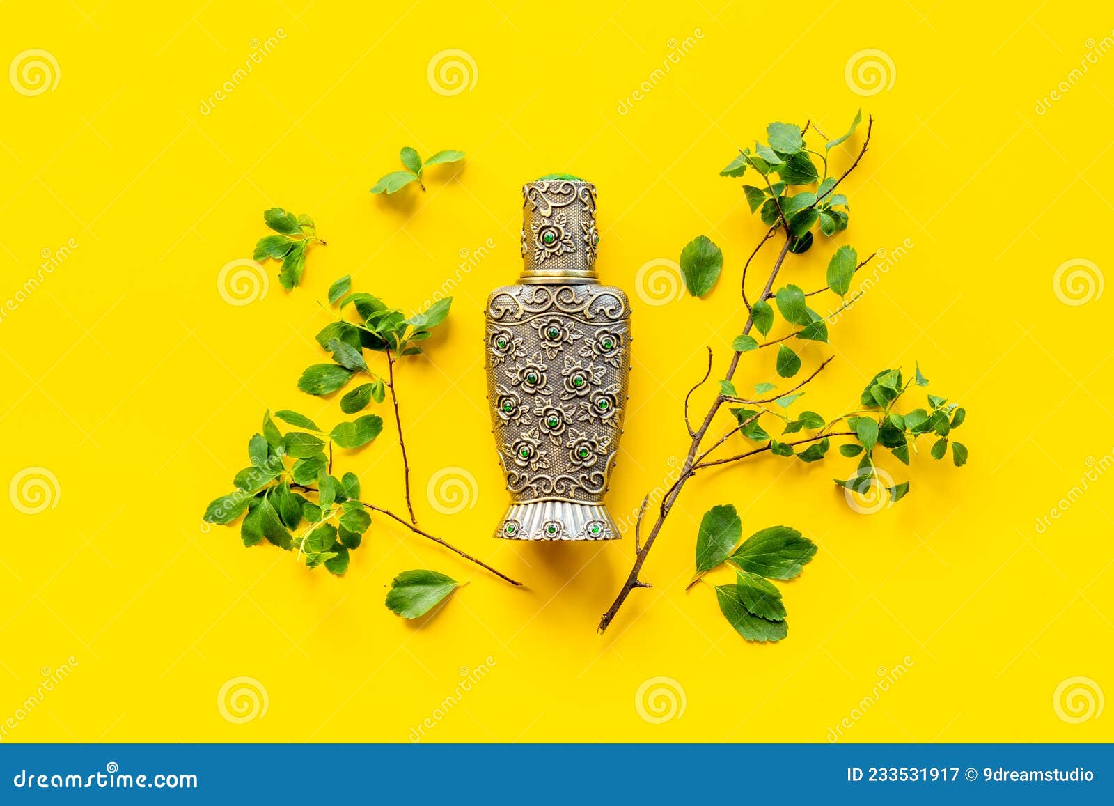 Arabian Oud Perfume or Oil with Agar Wood Tree Stock Image - Image of ...
