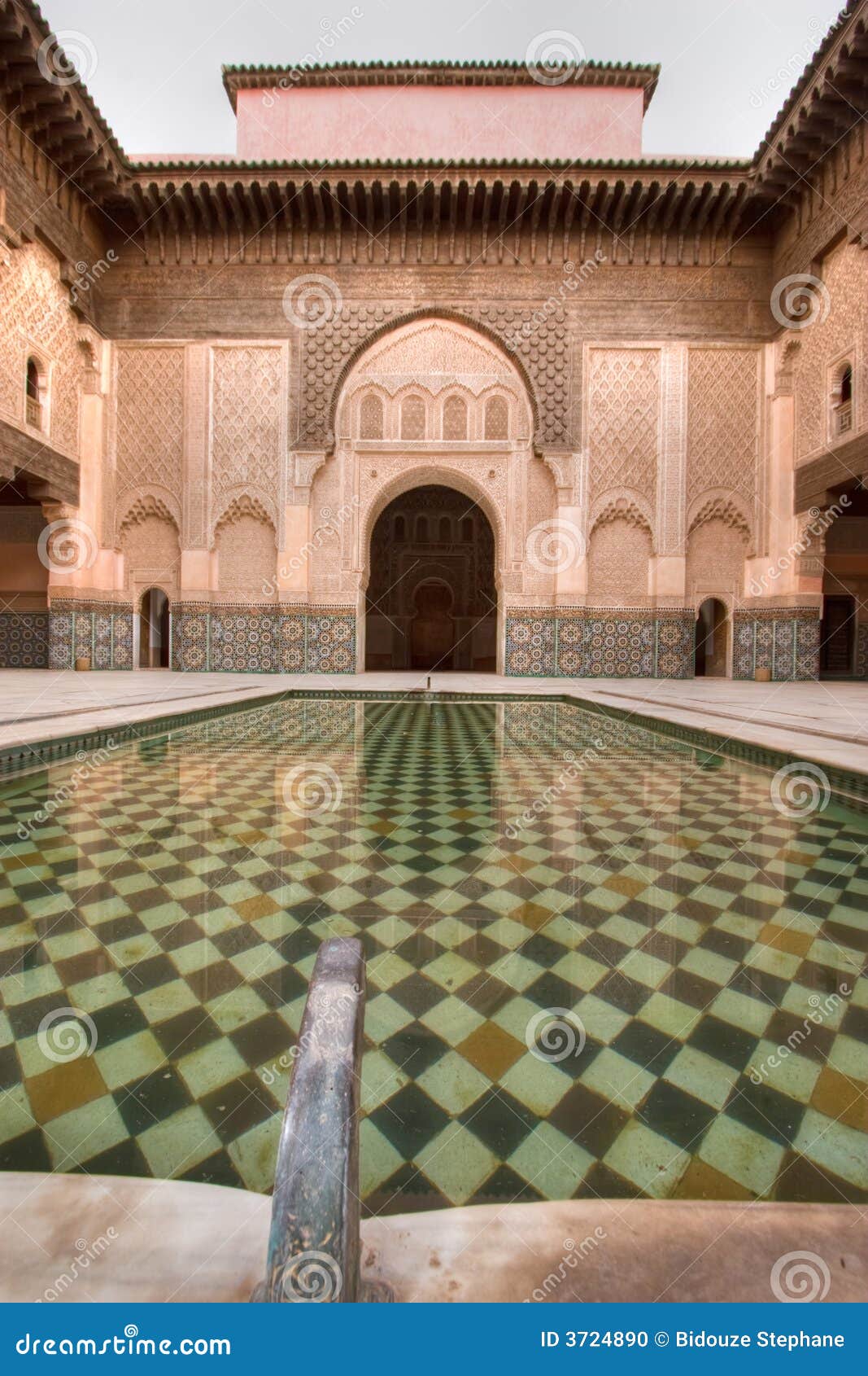 Arabian palace with pool stock photo. Image of doorway - 3724890