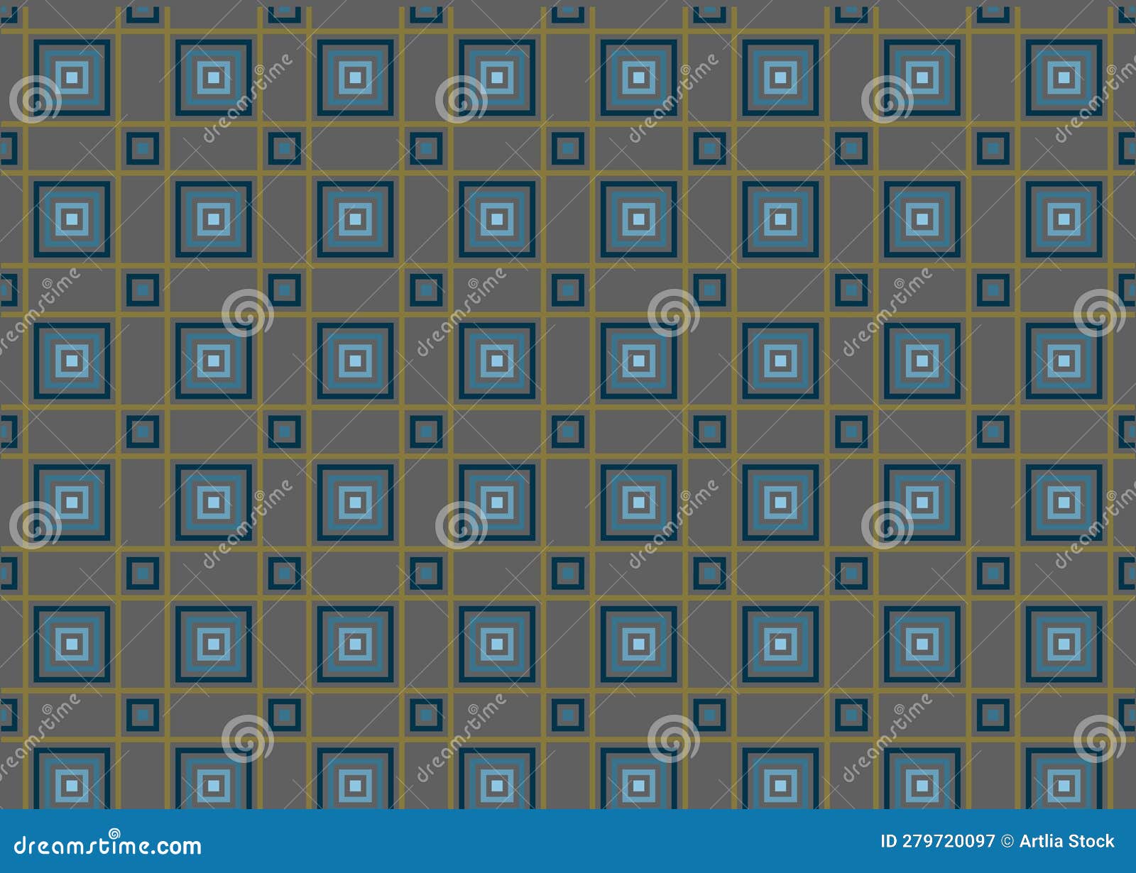 Arabian Pattern with Ancient Tones of Blue Color Stock Vector ...