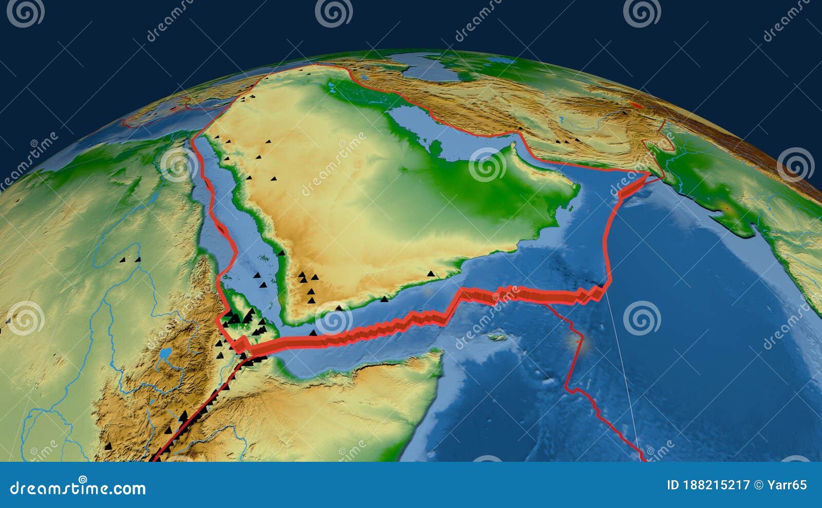 Arabian Plate Extruded - Physical Stock Illustration - Illustration of ...