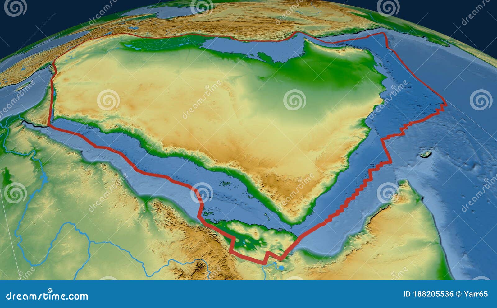Arabian Plate Outlined - Physical Stock Illustration - Illustration of ...