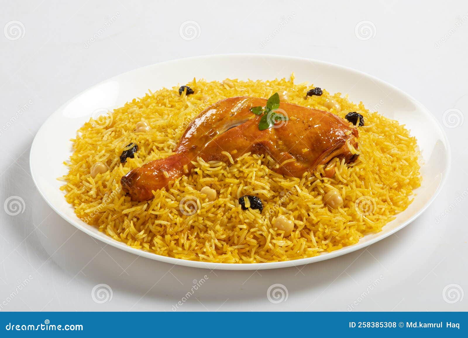 Arabian Platter Kabab Rice Isolated on White Stock Photo - Image of ...