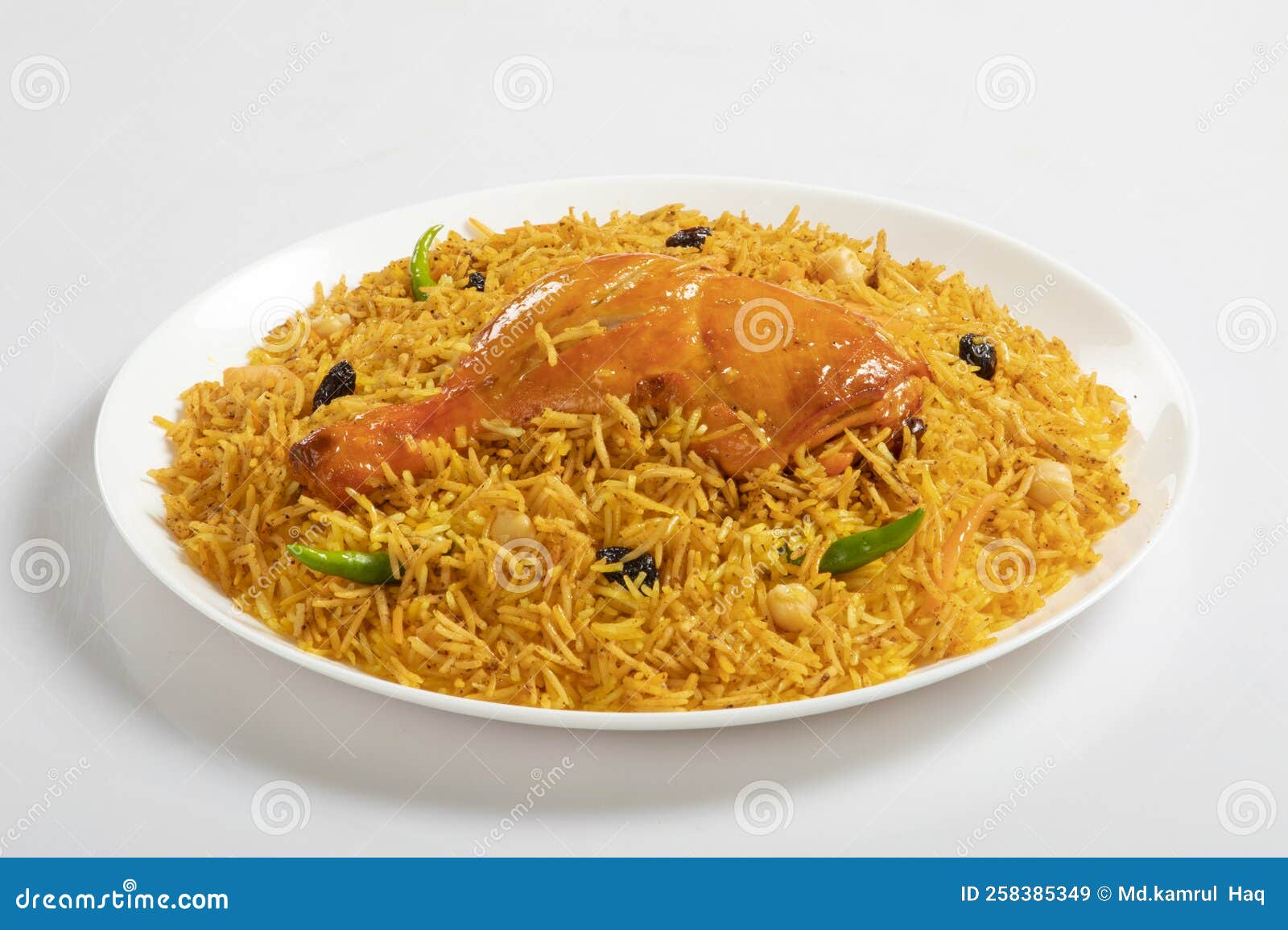 Arabian Platter Kabab Rice Isolated on White Stock Image - Image of ...