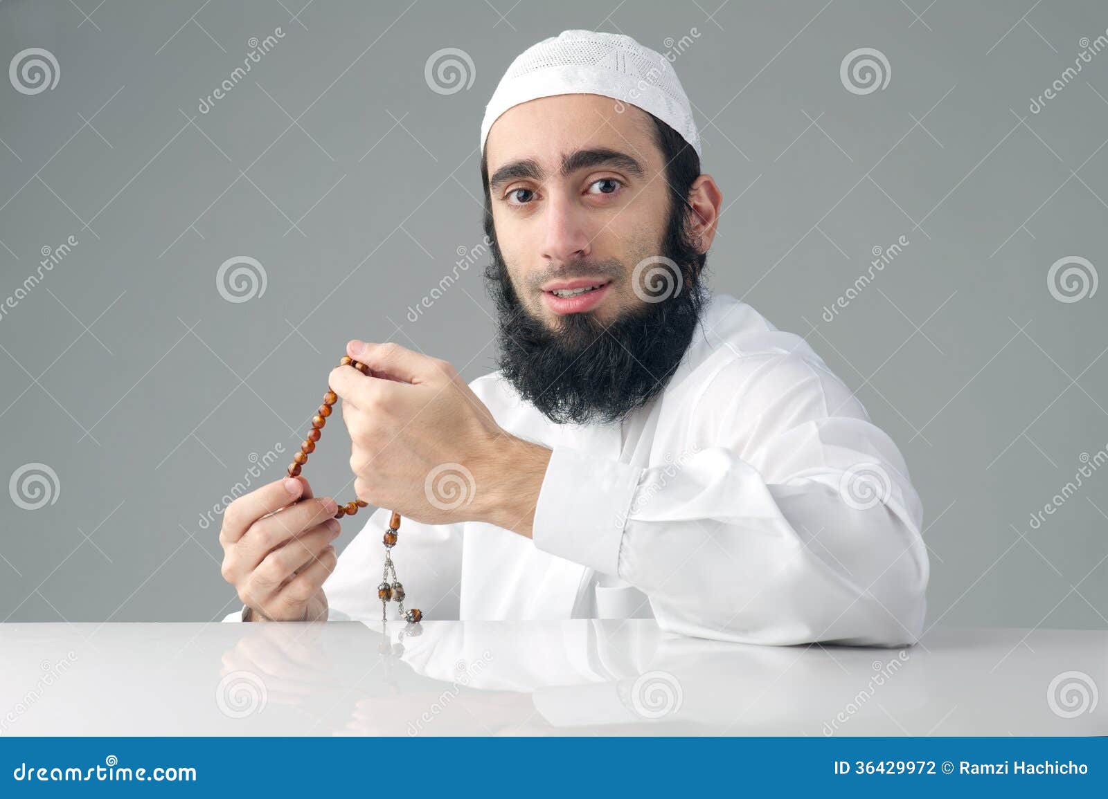 Arabian Religious Muslim Man Stock Photo - Image of portrait, islam ...