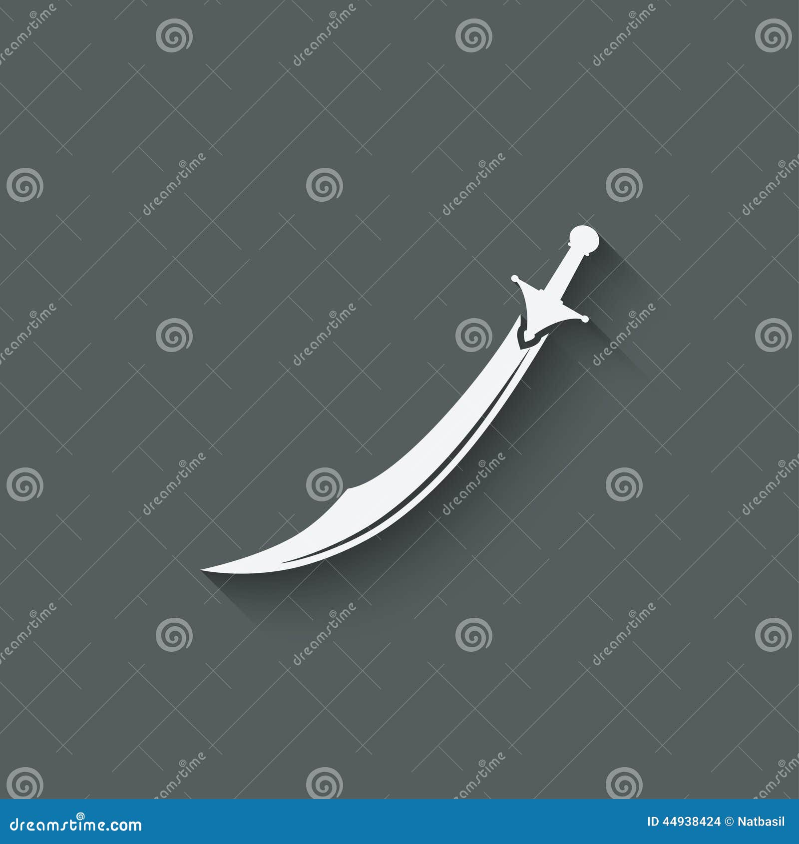 Arabian saber scimitar stock vector. Illustration of saber - 44938424