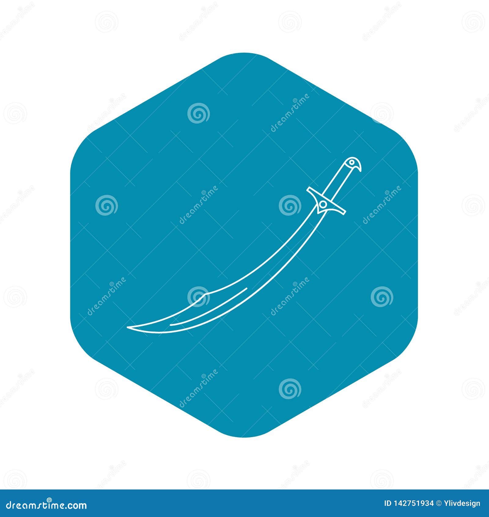 Scimitar Icon Vector Isolated On White Background, Scimitar Sign ...
