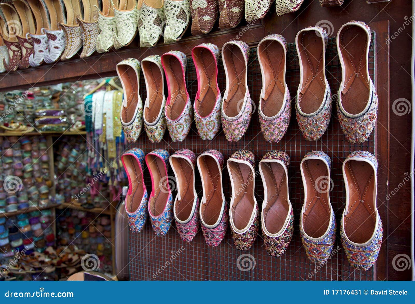 Arabian Shoes stock image. Image of east, textile, traditional - 17176431