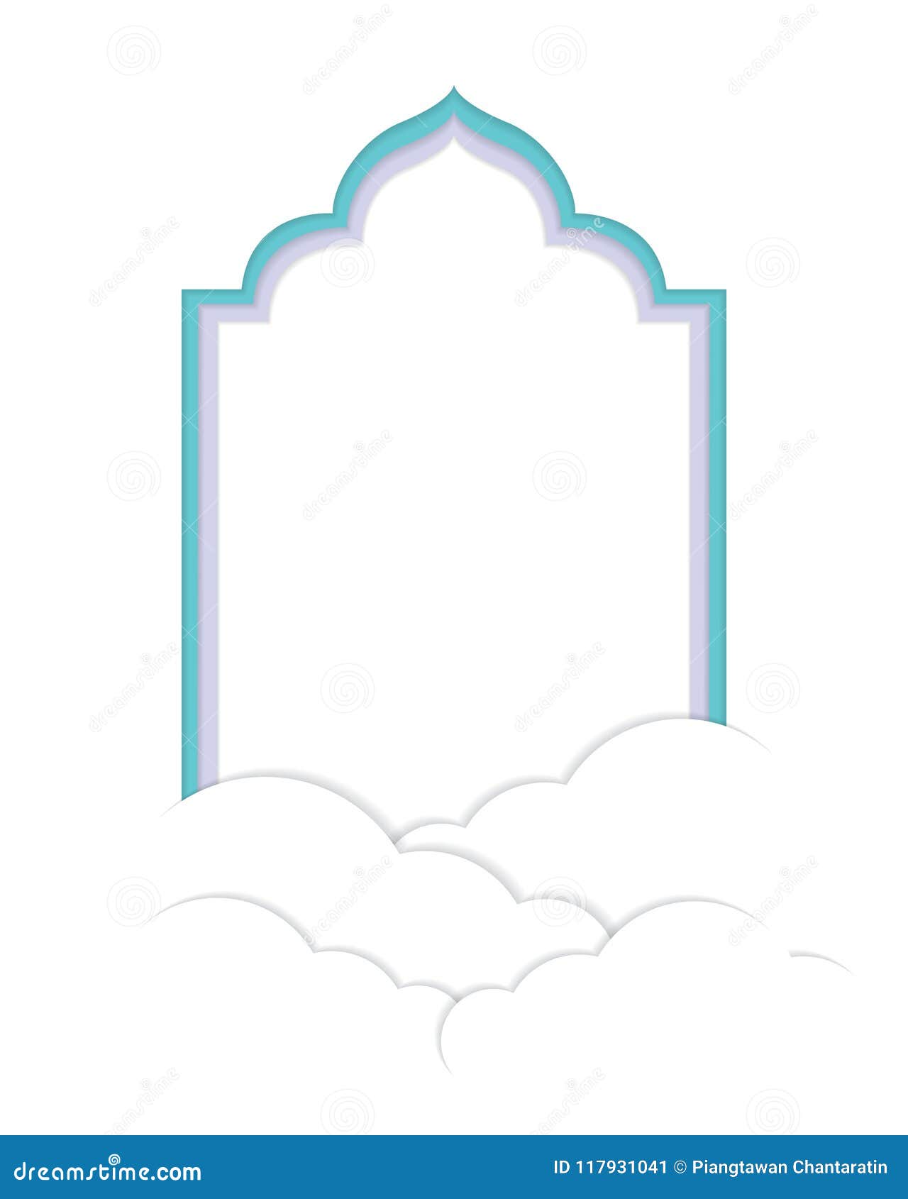 Arabian Style Frame Paper Cutting Style Stock Vector - Illustration of ...