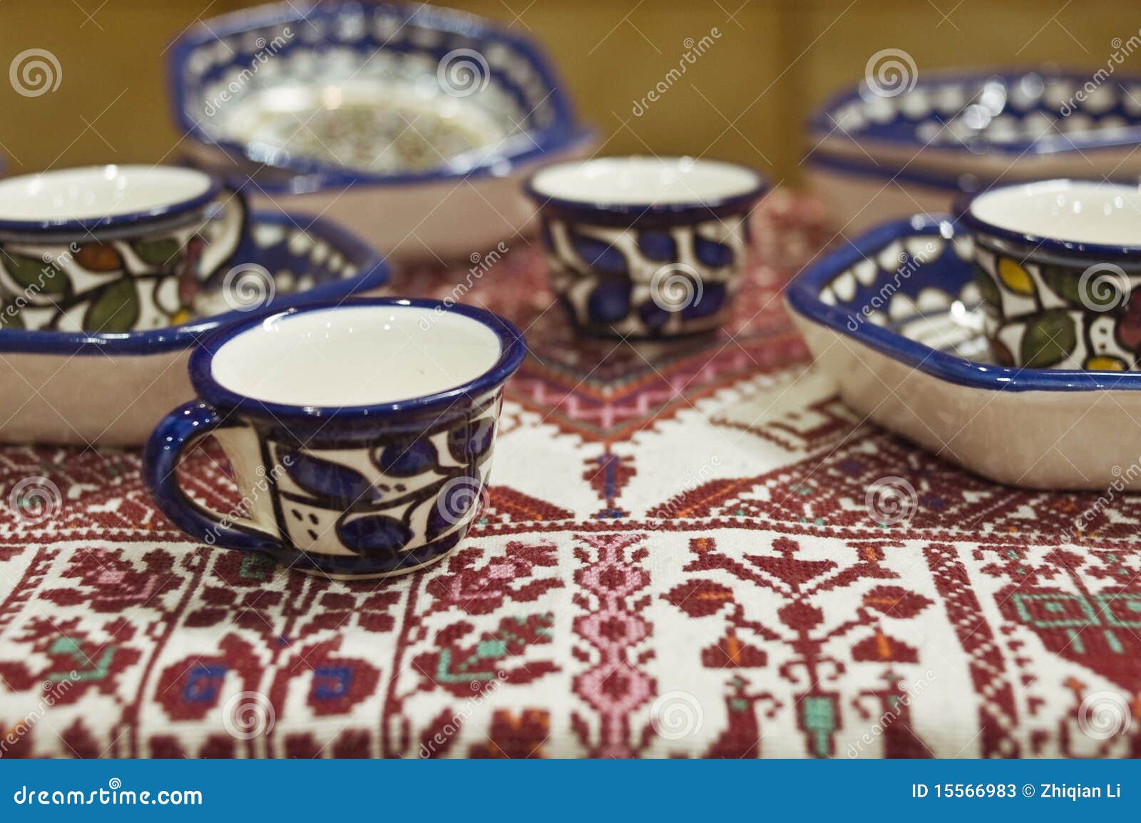 Arabian tablewares stock image. Image of inspiral, rest - 15566983