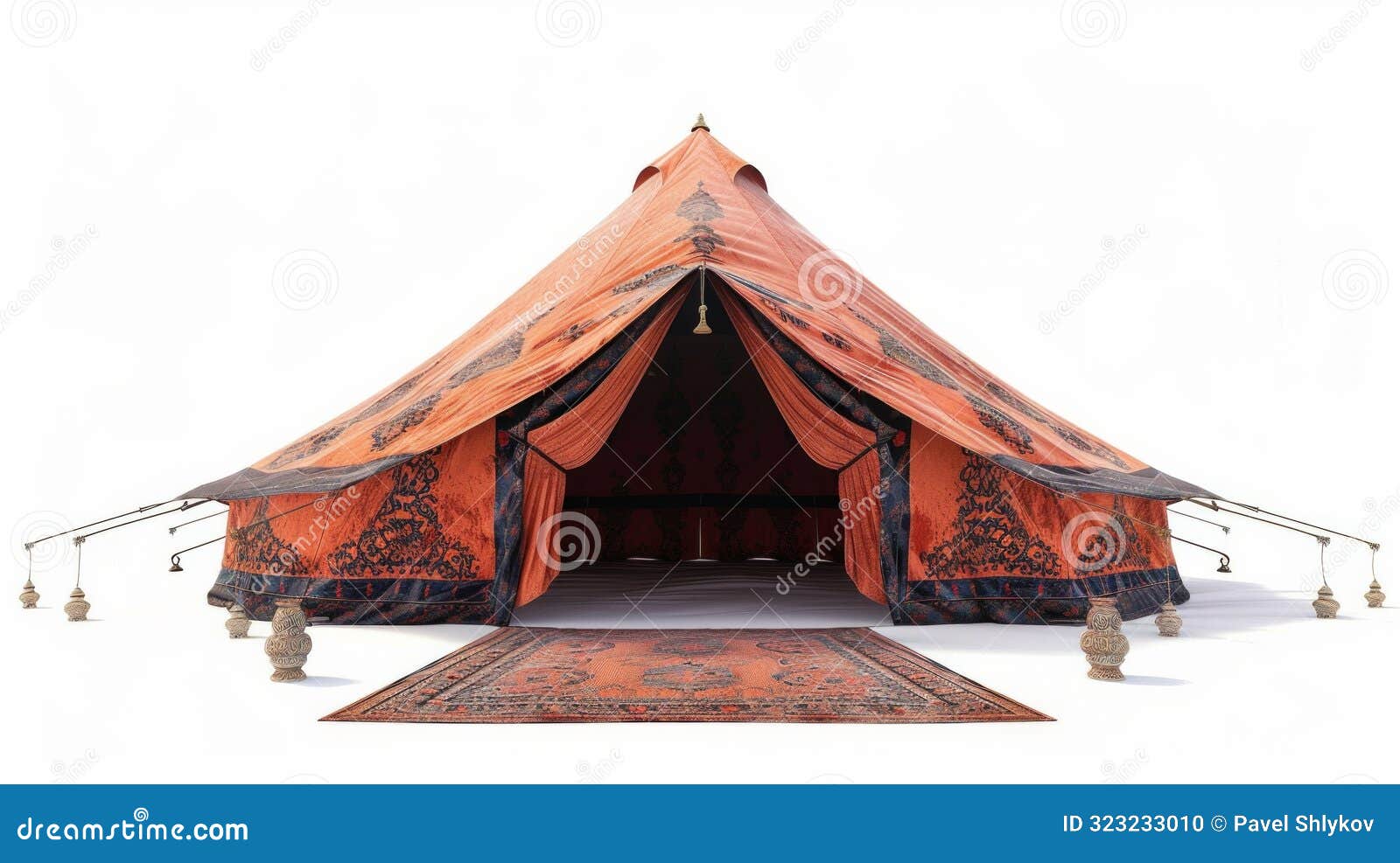 Arabian Tent Isolated on White Background Stock Photo - Image of camp ...