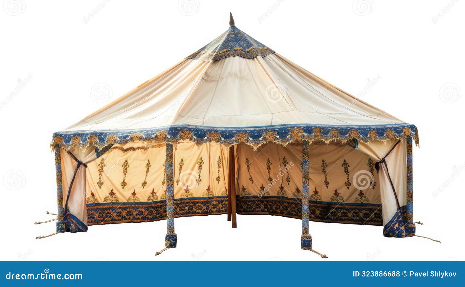Arabian Tent Isolated on White Background Stock Photo - Image of pillow ...