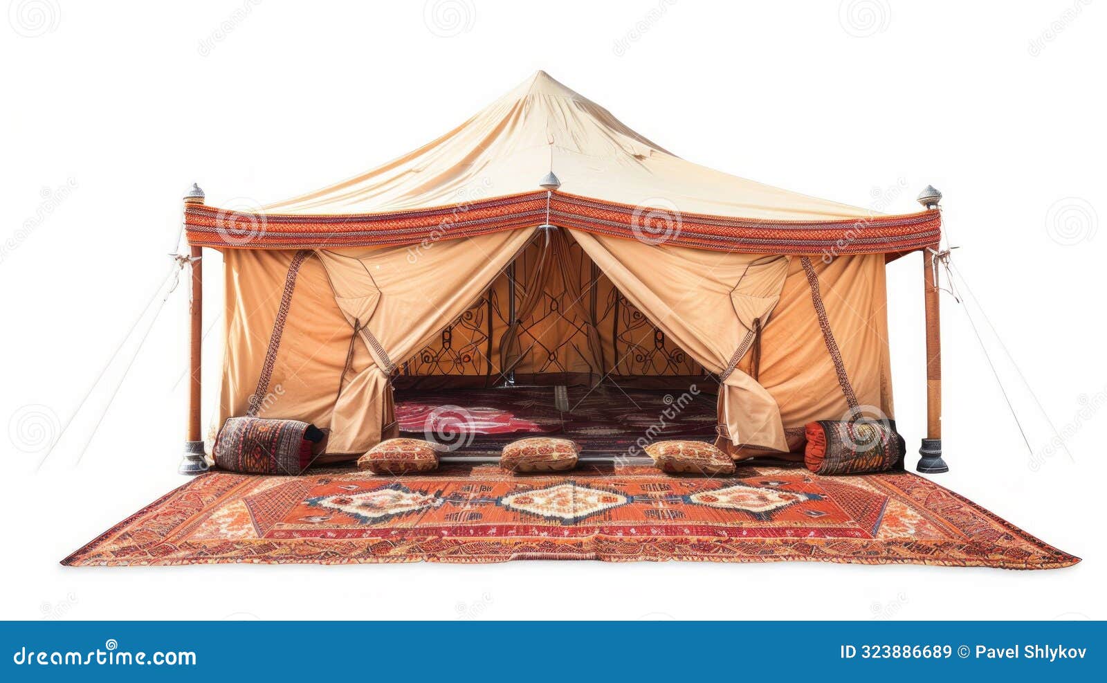Arabian Tent Isolated on White Background Stock Image - Image of ...