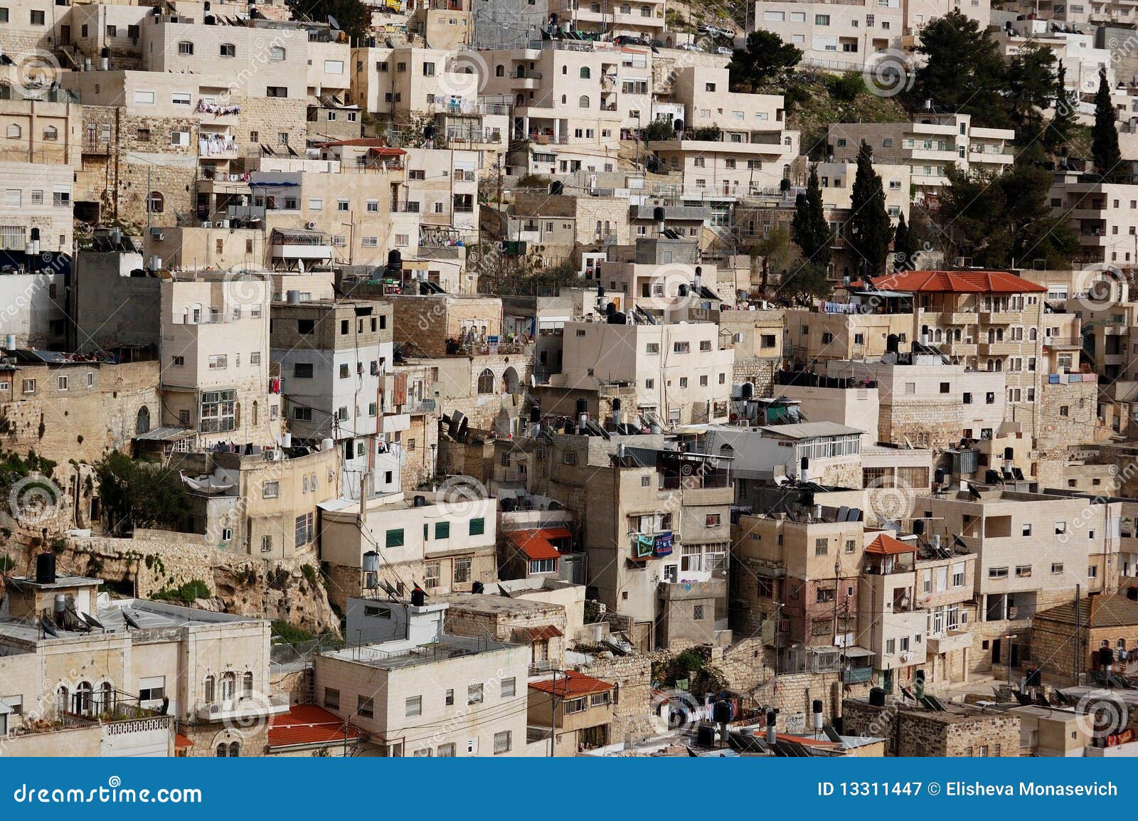 Arabian village in Israel stock image. Image of building - 13311447