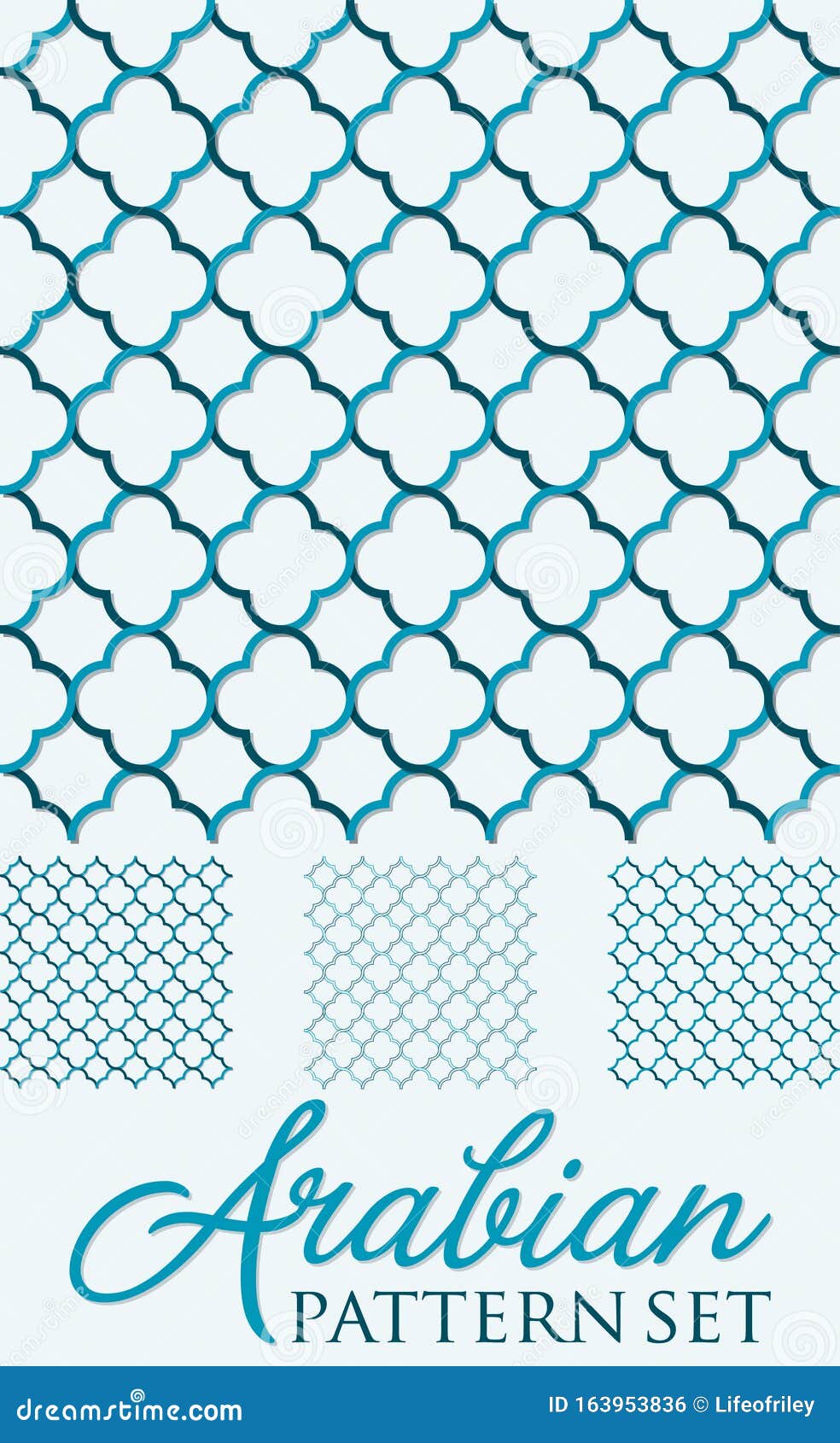 Arabian weave pattern set stock vector. Illustration of fitr - 163953836