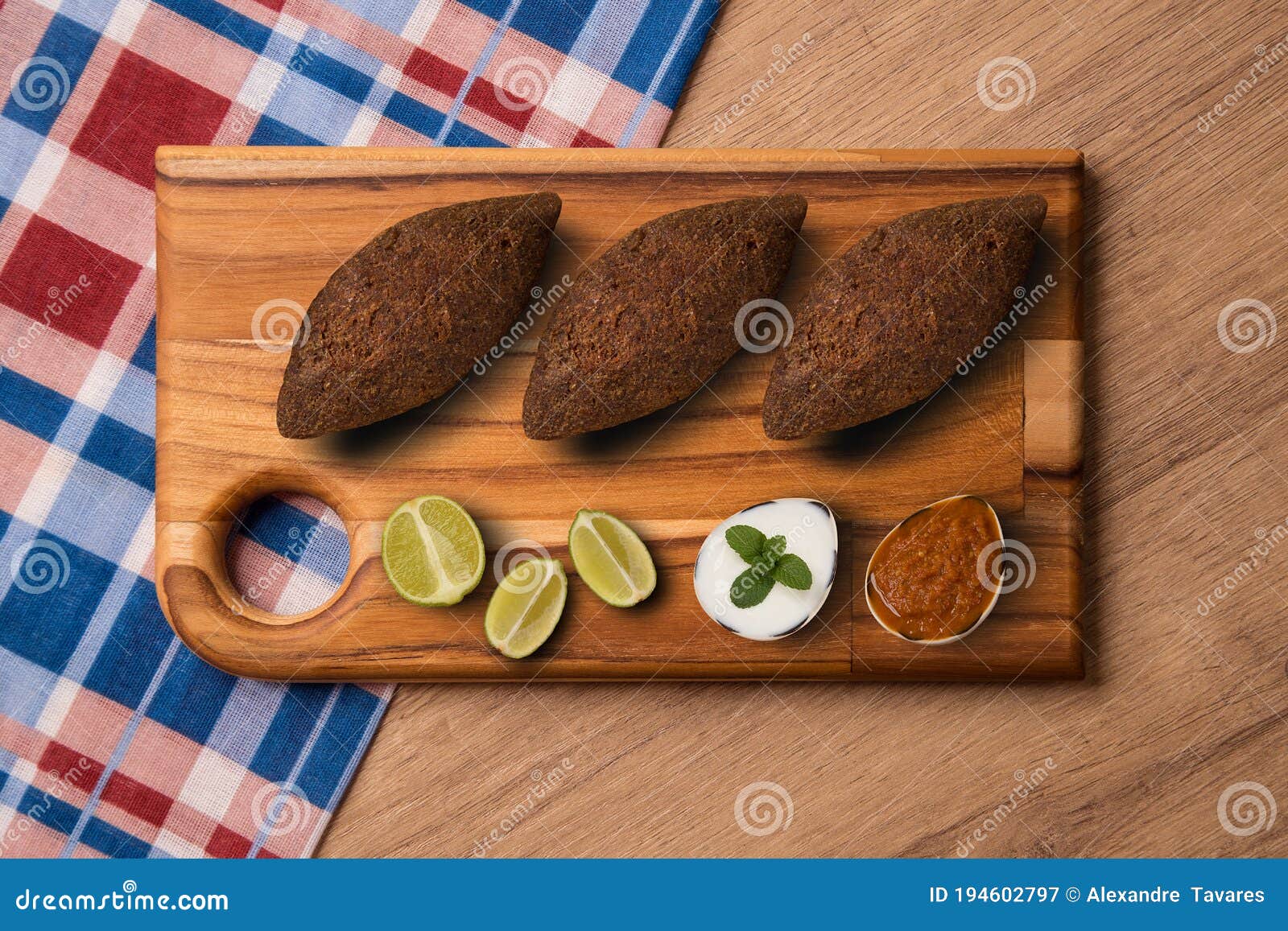 Arabic Appetizer Kibbeh . Top View. Stock Image - Image of appetizer ...