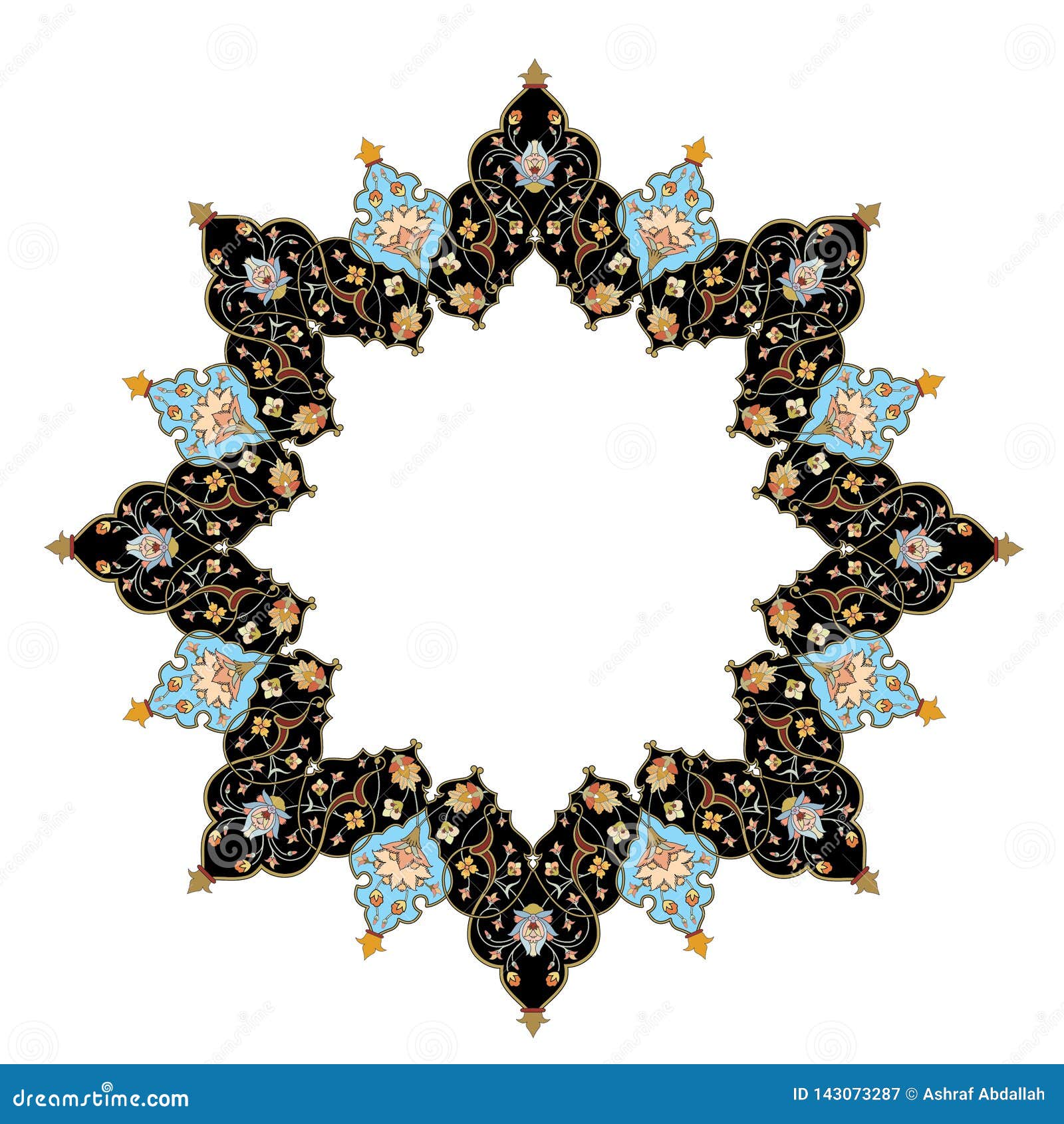 Arabic Arabesque Decorative Ornamental Illustration Design Stock Vector ...