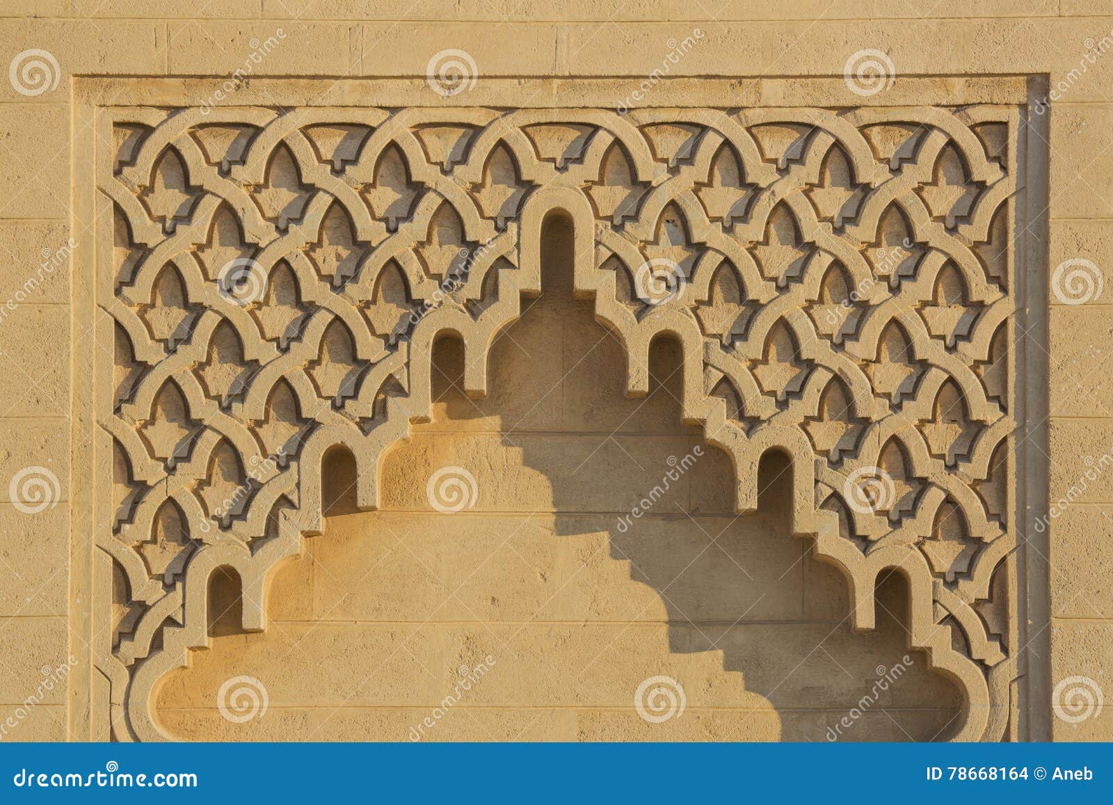 Arabic arch stock photo. Image of sunny, lattice, shapes - 78668164
