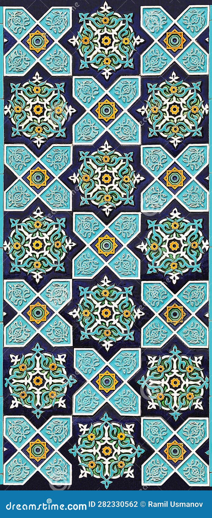 Arabic Architectural Patterns Colored. Stock Photo - Image of floral ...