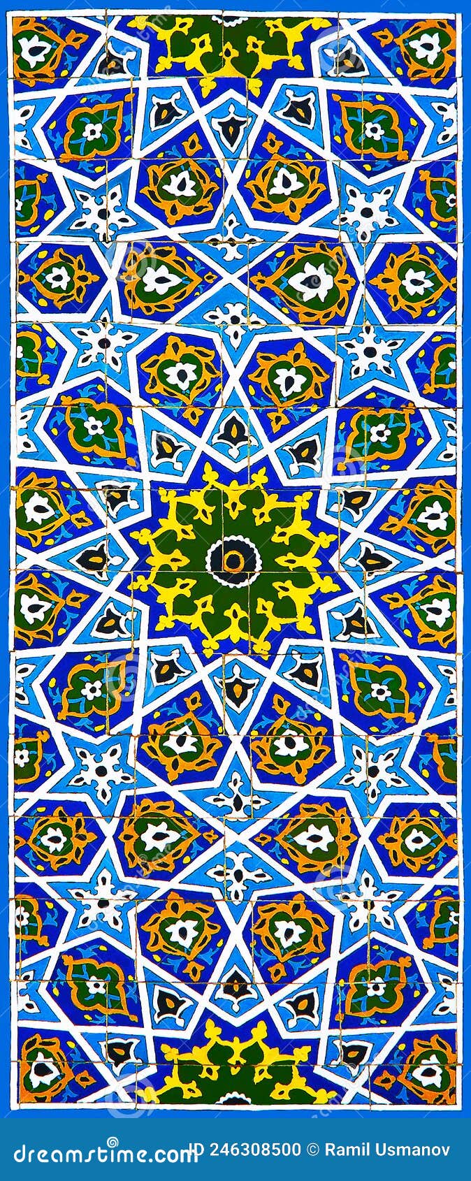 Arabic Architectural Patterns Colored. Stock Photo - Image of ...