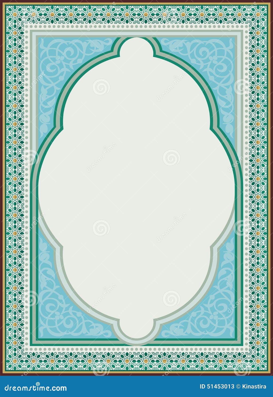 Arabic Art Border Frame Design Stock Illustration - Illustration of ...