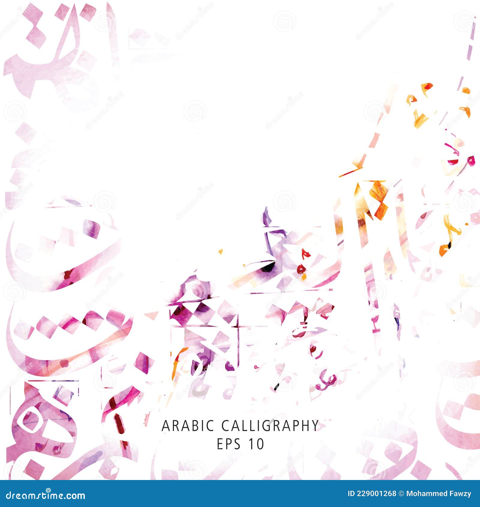 Arabic Background Theme, Arabic Art Calligraphy.- Vector Stock ...