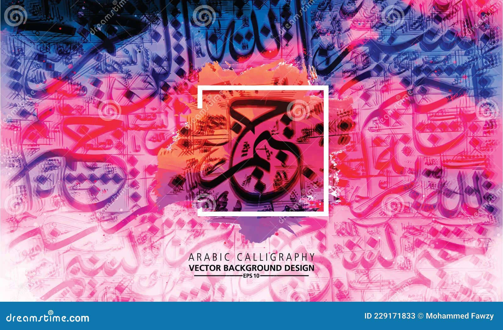 Arabic Background Theme, Arabic Art Calligraphy.- Vector Stock Vector ...