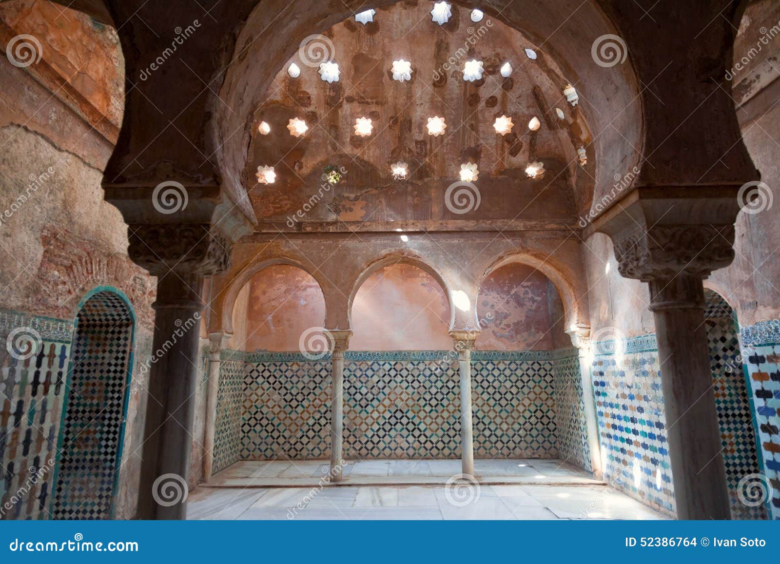 Arabic Baths in Alhambra De Granada. Stock Photo - Image of arab ...