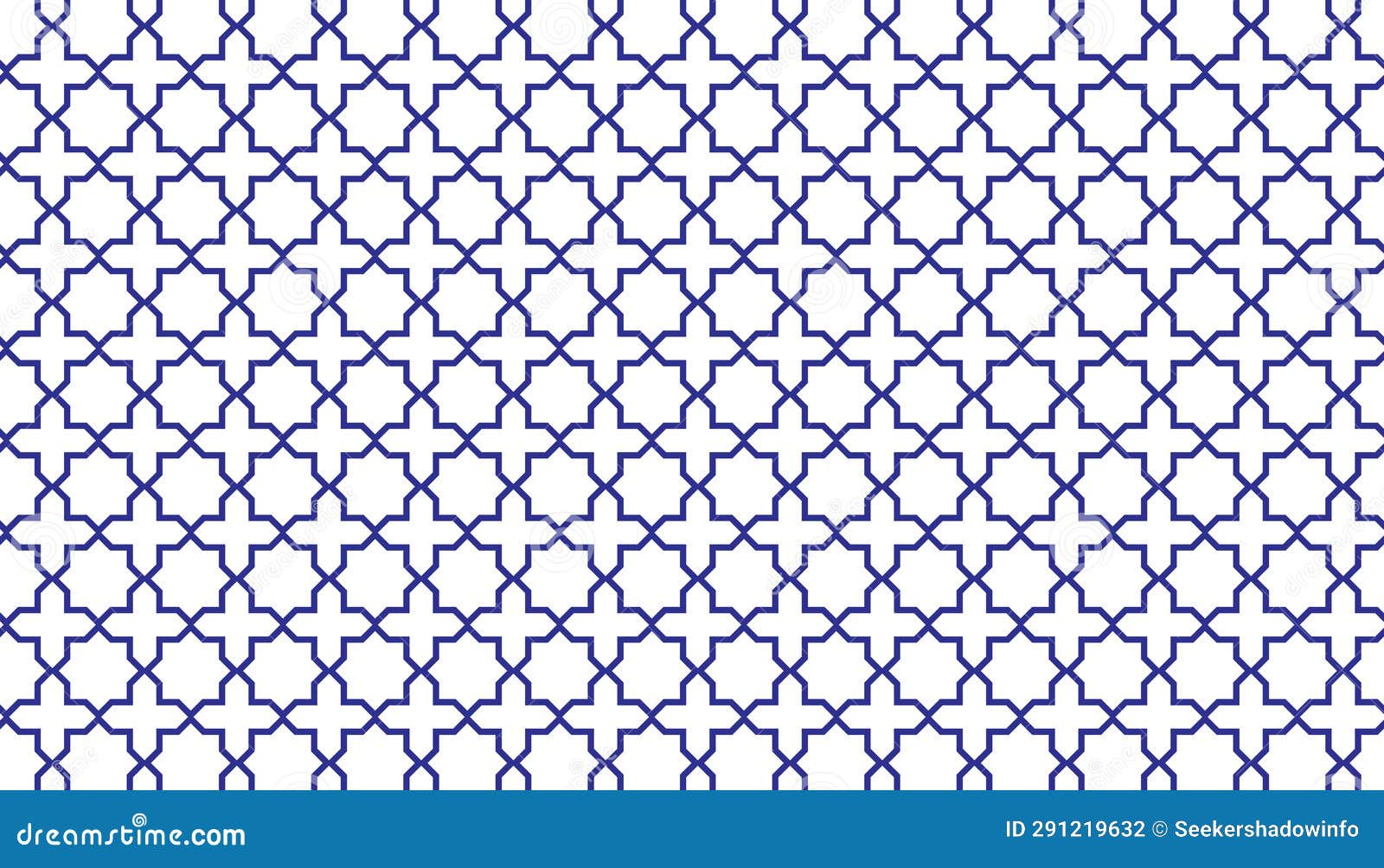 Arabic Blue Pattern Seamless Background. Islamic Window Style Concept ...